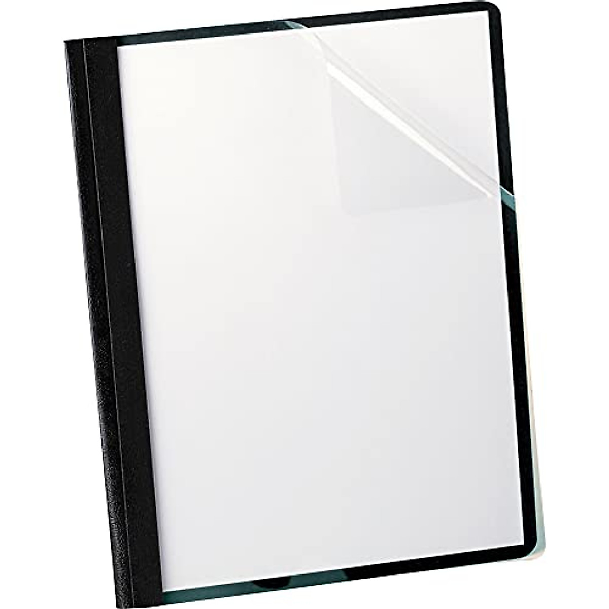 Oxford Clear Front Report Covers, Black, Letter Size, 25 per box (55806EE)