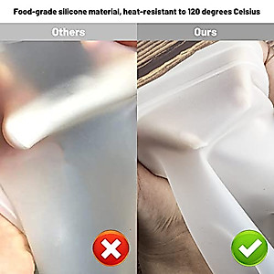 Reusable Sous Vide Bags- 2 Packs - Large Size Food Grade High Temperature Resistant Silicone BPA-free Bags for Sous Vide Cooking-Compatible with Anova, ChefSteps, Kitchen Gizmo, Gramercy Kitchen, Gourmia and All Immersion Circulators