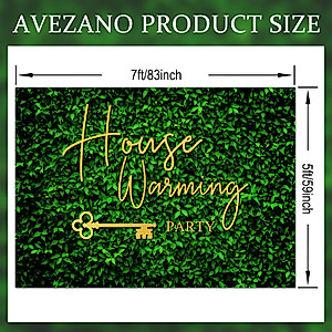 Avezano Housewarming Backdrop Green Leaves Background for New House Party Decorations House Warming Party Decorations Sweet Home Photography Background Photo Booth Props Supplies (7x5ft)