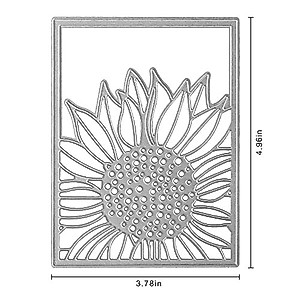 Sunflower Frame Metal Cutting Dies Stencil Template Molds, Embossing Tool Die Cuts for Card Making Album Paper Scrapbooking DIY Décor Dies Craft