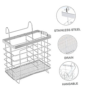 PACKOVE Drying Rack Holder Countertop Stainless Steel Sponge Holder Metal Utensil Drying Rack Flatware Storage Mesh Metal Chopsticks Chopstick Utensil Holder Steel Wire Dryer