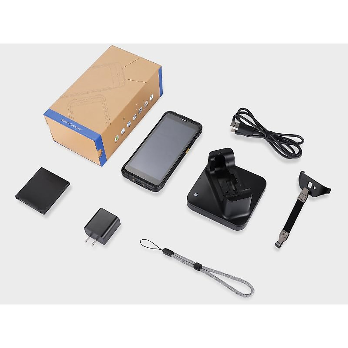 MUNBYN 2024 Android 13 Barcode Scanner with 5.5" Full Screen & Dock Charger, Equip with Zebra SE4710 Scanner Engine, Rugged PDA Handheld Mobile Computer Wireless Wi-Fi 6, 4G LTE, Inventory Scanner