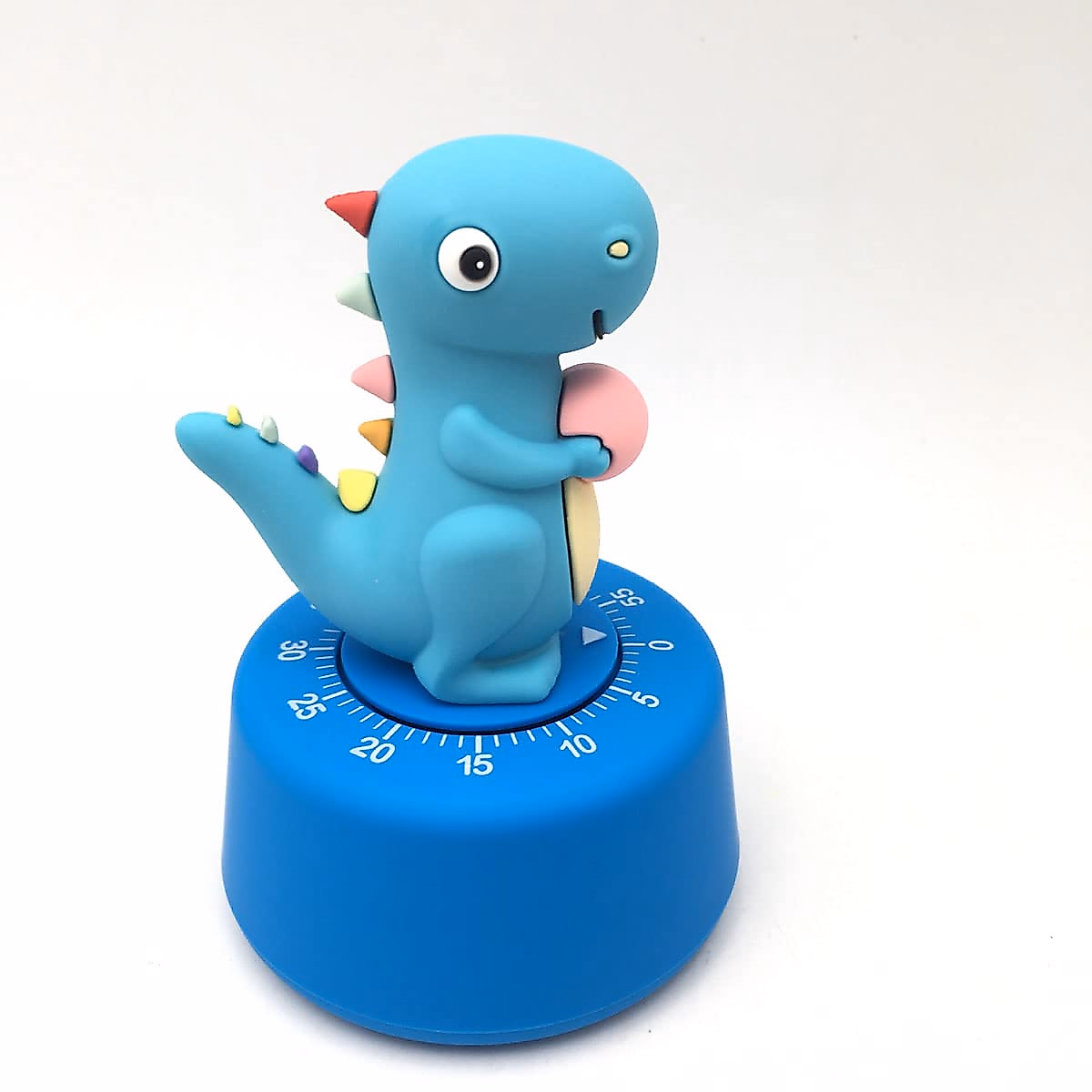 Cartoon Dinosaur Model Mechanical Timer Kitchen Gadget Cooking Clock Alarm Counters 60 Minutes Decoration Manual Timer for Study (Dark Green)