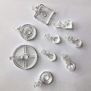 HONEYSEW 9pcs Clarity Clear Couching Decorative Foot Threads Yarns FEET Quilting Embroidery Free Motion Echo Presser Foot for Low Shank Sewing Machines