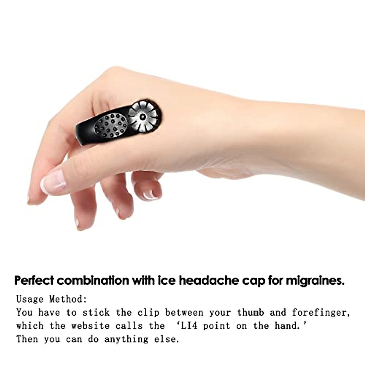 Briyard Migraine Relief Cap (400FF), Headache Relief Hat for Migraine Ice Head Wrap, Ice Pack for Headaches, Migrane Pain Relief Mask +Migraine Relaxation Clip