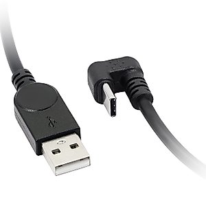 GELRHONR USB Type C Cable U Shape,180 Degree Angle USB C Fast Data Sync Charging Cord USB A to USB-C Fast Charger Wire for Most Type C Devices - Black 1Ft/30CM