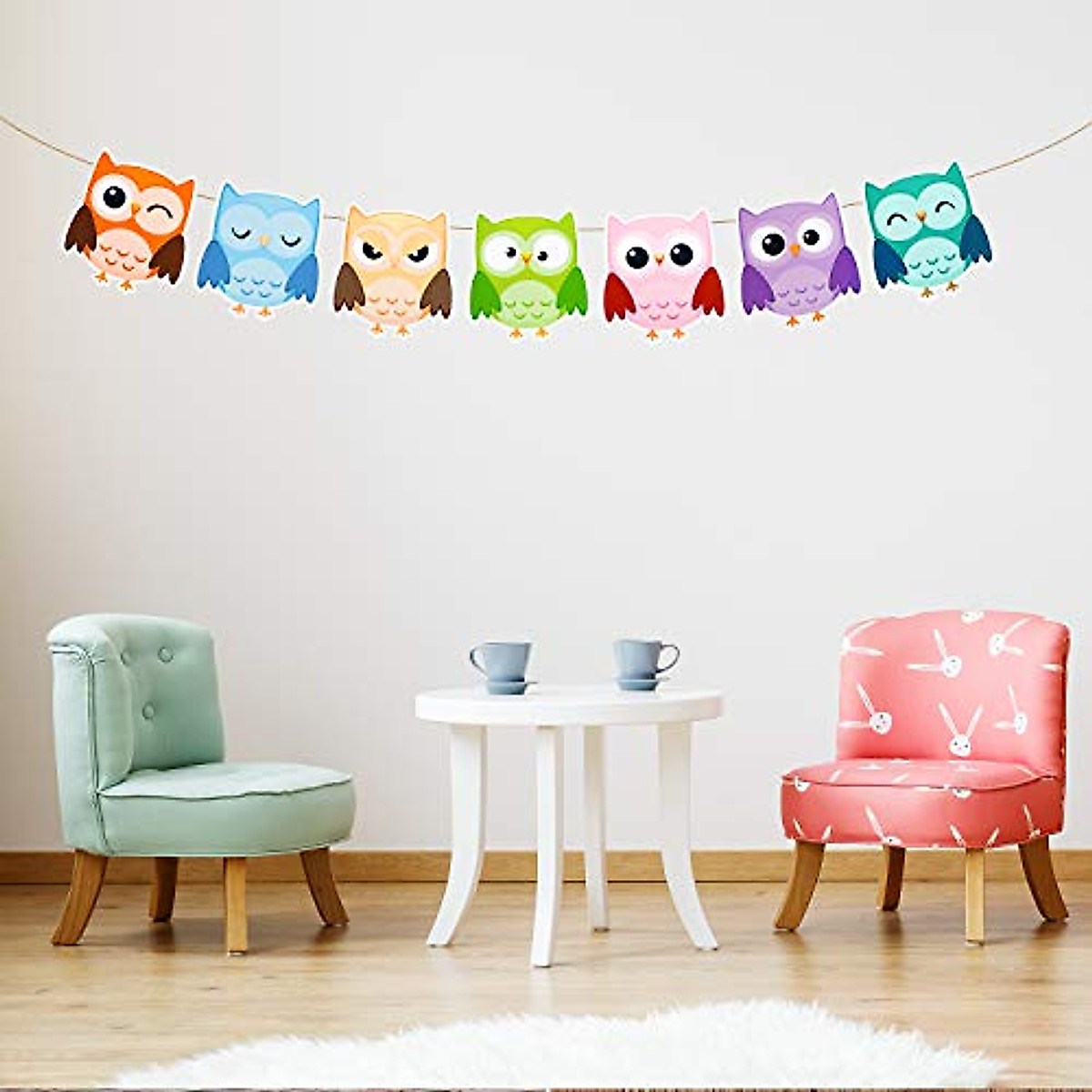 Colorful Owls Cutouts for Classroom & Party Decor