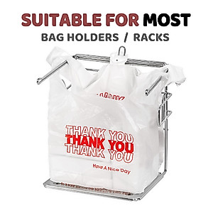JShlpiar Thank You Plastic T-Shirt Bags (350 Count) (11.5”x 6.5" x 21”)(White), To Go Bags, Grocery Bags, Restaurants Bags, Shopping Bags, Merchandise Bags, Take Out Bags in Bulk