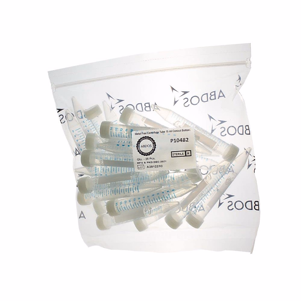 MaxiRCF™ Centrifuge Tube, Conical, PP, 15 mL, Trace Metal Free, Sterile, DNase/RNase Free, Pack of 500