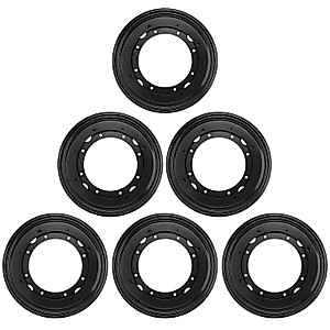 6 PCS 9 Inch Black Lazy Susan Turntable Bearing Plate, Lazy Susan Bearings Base, Lazy Susan Hardware, Easy Installation, Solid Metal Construction, for Home and Industrial, by GENHAKON