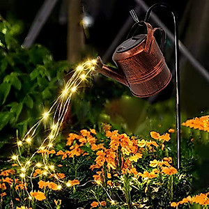 HDOOMN Solar Fairy Watering Can Lights - LED Garden Shower Art Light Decoration Waterproof Strip Lights for Outdoors Lamp Outdoor Star String Lights for Home Pathway Patio Yard Festoon Flash