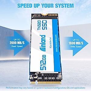 INLAND TN320 512GB NVMe M.2 PCIe Gen3x4 2280 Internal Solid State Drive SSD - Up to 2000 MB/s, 3D NAND, Storage and Memory for Laptop & PC Desktop
