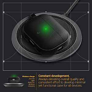 Caseology Vault for Airpods Pro 2 Case [Keychain Carabiner Included] Designed for Airpods Pro 2nd Generation (2022) - Matte Black