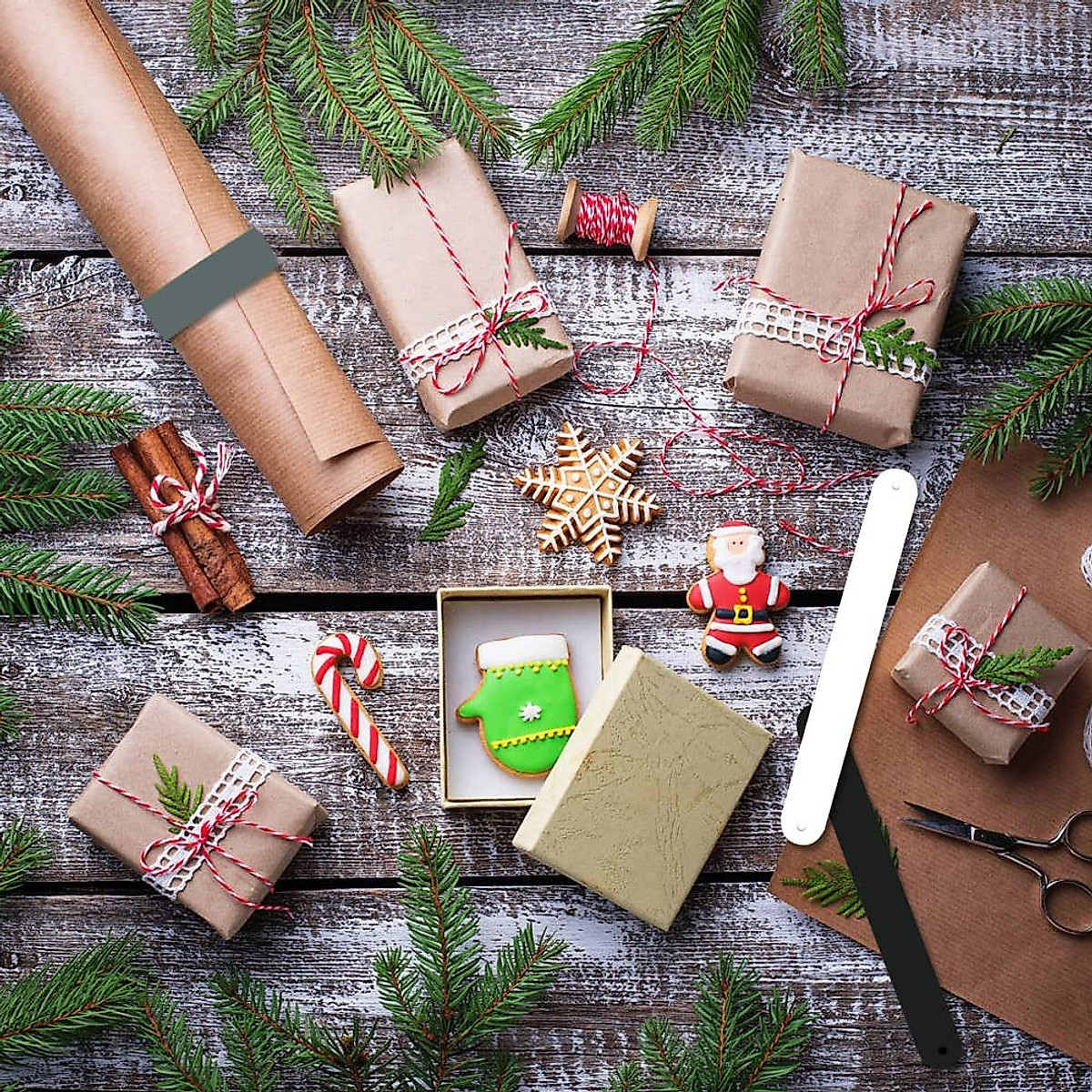 ZUYYON 9 Pcs Black Grey White Silicone Flip Wraps Silicone Covered Metal Strips Gift Wrap Roll Holder Wrapping Paper Poster Holder Stabilizer Slap Bands for Storage Organization