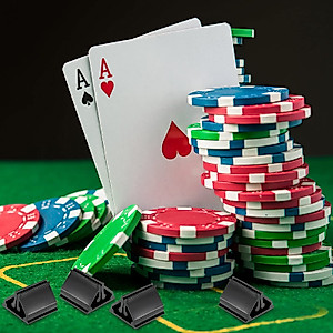 Maitys 30 Pieces Game Card Stands Plastic Card Stands DIY Board Games Stand for Game Party Favor (Black)