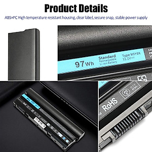 SOLICE 97WH M5Y0X Laptop Battery for Dell Latitude E6420 E6430 P25G001 E6520 P14F001 E6530 E5420 E5520 E5430 E5530 P28G-001 E6440 E6540 0 P299 F001 Vostro 3460 3560 Precision M2800 N3X1D T54FJ