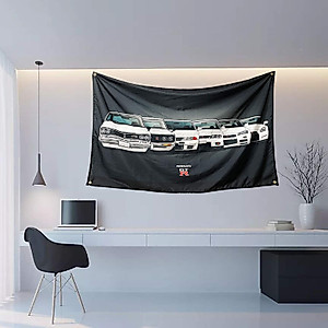 RNGMC GTR Car Flag 3×5 Ft Banner with Brass Grommets 210D Vivd Color Flag