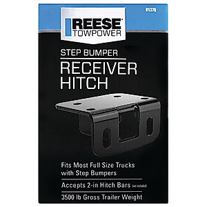 Reese Towpower 81378 Class II Step Bumper Receiver Hitch, Black