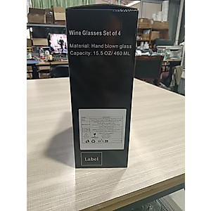 PARACITY Wine Glasses Set of 4, Hand Blown White and Red Wine Glasses, Burgundy Wine Glass, Christmas Gifts, 16oz Red Wine Glasses for Women, Men, Wedding and Birthday