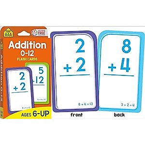 School Zone - Get Ready Flash Cards Addition & Subtraction 2 Pack - Ages 6 to 7, 1st Grade, 2nd Grade, Addition, Subtraction, Early Math, Problem-Solving, and More