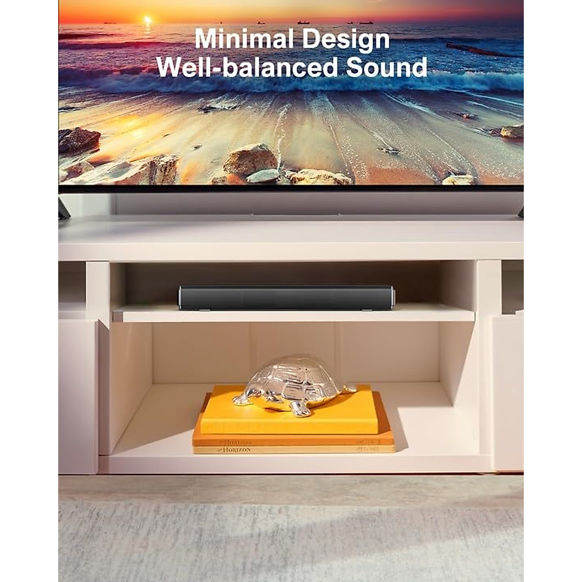 ULTIMEA Sound Bars for TV with Subwoofer, 2.1ch Deep Bass Surround Sound System for TV Ultra Slim PC Soundbar for Game, Bluetooth 5.3 Home Theater Audio TV Speakers for HD-ARC/OPT/AUX, Nova S40 Series