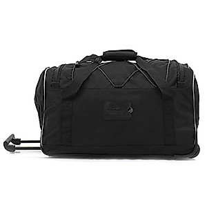 Travelers Club Adventure Rolling Travel Duffel Bag, Black, 36-Inch