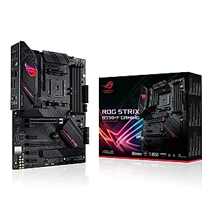 ASUS ROG Strix B550-F Gaming Motherboard Gaming ATX, AMD B550, Socket AM4, DDR4, PCI 4.0, Intel 2.5GB LAN, 2xM.2, ASUS Optimem II, USB 3.2 Gen 2, Aura Sync RGB, Black