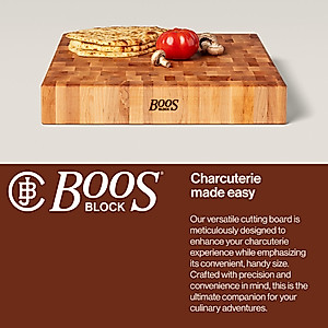 John Boos Block CCB183-S Classic Reversible Maple Wood End Grain Chopping Block, 18 Inches x 18 Inches x by 3 Inches