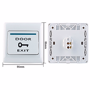 LIBO Stand-Alone Door Access Control System Kit Set with 180kg/350lbs Electric Magnetic Lock, DC12V/3A Power Supply, Door Exit Release Button, 10pcs RFID EM ID Keyfobs