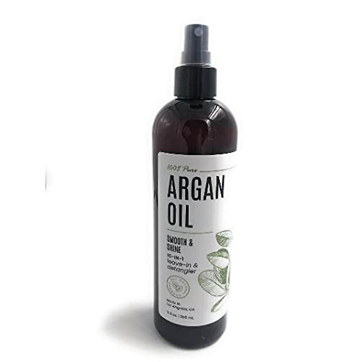 Custom Nature 100% Pure Argan Oil Smooth & Shine 10-in-1 Leave In & Detangler - 12 fl. oz.