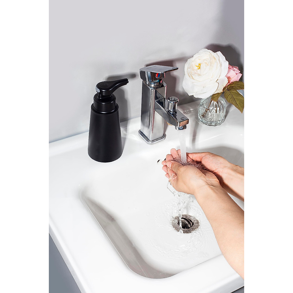 ZEBEYIMA Matte Black Stainless Steel Sensor soap Dispenser, Automatic Foam soap Dispenser, contactless Rechargeable soap Dispenser, Liquid soap Dispenser for Kitchen Bathroom (11oz/320ml)