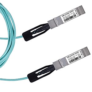 Transuton 10G SFP+ AOC Cable | 10 GBASE SFP+ to SFP+ Active Optical Fiber Compatible with Cisco SFP-10G-AOC-30M, D-Link, Supermicro, Mikrotik, ZTE Devices, 30M/98ft