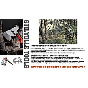 Stilvolle tools Axe 9 ax with 9-Featured Multi-Tool Hammer, Wrench, Wire Cutter, ax, Bottle Opener, Phillips Screwdriver, Flat-Blade Screwdriver, Nail File, Saw, Knife (Orange)