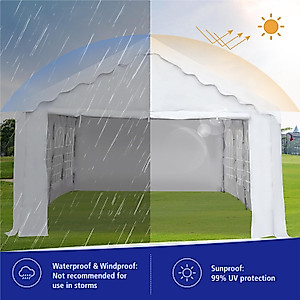 GREEN PARTY 13x26FT Party Tent Heavy Duty, Large Wedding Event Shelters with 3 Carry Bags & Removable Sidewalls, Outdoor Canopy Gazebo Commercial Tent for Carport Camping Garden Patio