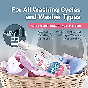 Clean100 100% All Natural Laundry Detergent Liquid for Lingerie 1L - Unscented Plant Based Laundry Detergent Liquid, Chemical & Fragrance-Free - Deep Cleans, Removes Tough Stains, For Sensitive Skin