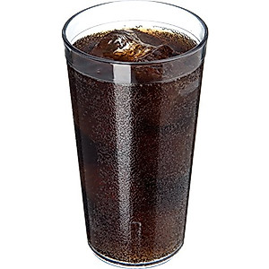 Carlisle FoodService Products Stackable Plastic Tumbler, 16 Ounce, Clear, (Pack of 24)