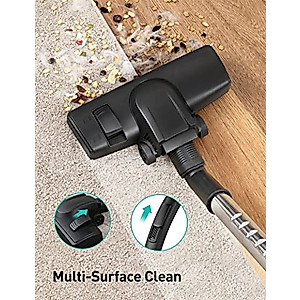 Aspiron Canister Vacuum Cleaner, 1200W Lightweight Bagless Vacuum Cleaner, 3.7QT Capacity, Automatic Cord Rewind, 5 Tools, HEPA Filter, Pet Friendly Vacuum Cleaner for Hard Floors, Carpet, Pet Hair
