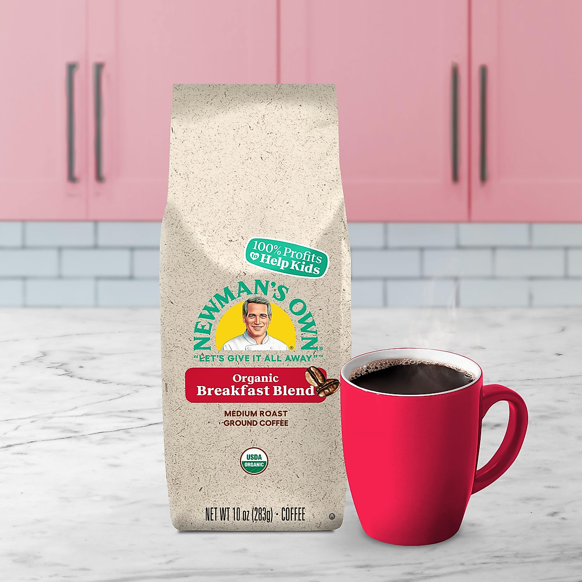 Newman's Own Organics Newman's Breakfast Blend, Ground Coffee, Medium Roast, Bagged 10oz