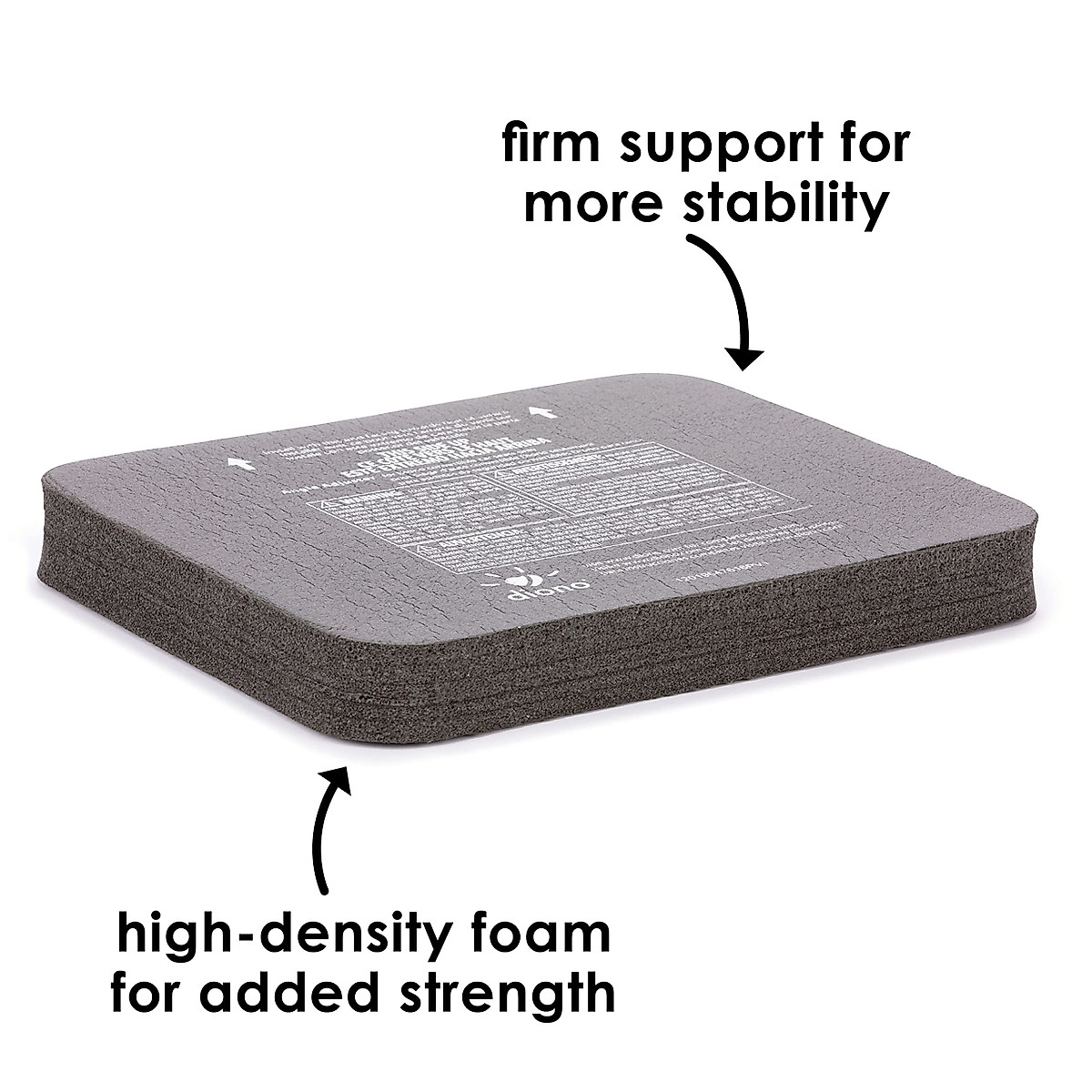 Diono Angle Adjuster Car Seat Leveler, Car Seat Wedge Cushion, Foam Provides More Legroom for Rear-Facing Car Seats