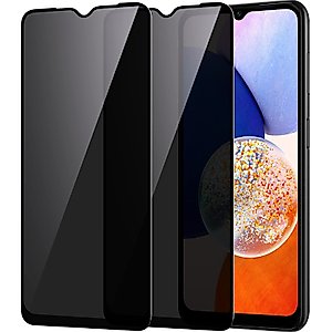 YWXTW for Samsung Galaxy A14 5G Privacy Screen Protector, Upgraded Anti-Spy 9H Tempered Glass Screen Protector Compatible with Galaxy A14, 2-Pack