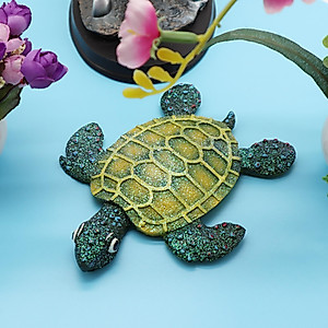 amikdis Sea Turtle Wall Decor Blue Turtle Hanging Wall Art Décor Sculpture Statues Ocean Decorations For Home Office Garden Patio Fence Bathroom Indoor Outdoor Beach Nautical Theme