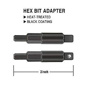 Hvac Service Wrench, WADEO Refrigeration Service Wrench Set, 3/8” to 1/4”, 5/16'' x 1/4'' Ratcheting Service Wrench with Hex Bit Adapter for Air Conditioning, Refrigeration Equipment, Equipment Repair