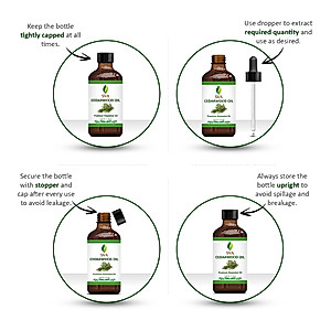 SVA Cedarwood Essential Oil – 4 Fl Oz – 100% Natural Cedar Juniperus Mexicana Oil - for Diffuser, Hair Care, Face, Skin Care, Aromatherapy, Scalp and Body Massage, Soap and Candles – with Dropper