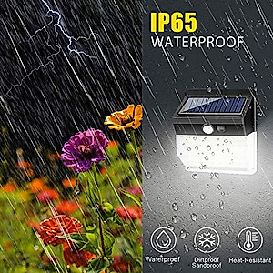 Solar Wall Lights Outdoor, 136 LED Motion Sensor Security Light, Waterproof Backyard Light for Front Door, Garden Driveway Porch Walkway Pool Patio Deck, Yard, Garage (2 Pack)