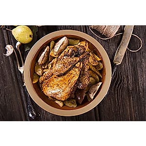 Eurita Clay Roaster, Non-Stick Dutch Oven, Versatile Cooking Vessel With Free Recipe Guide, 4 Quarts