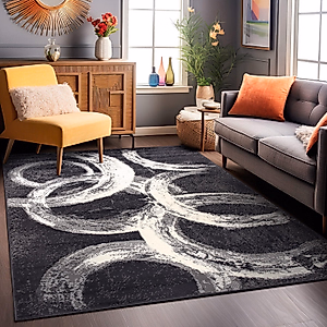 Rugshop Contemporary Bohemian Soft Area Rug 8' x 10' Dark Gray