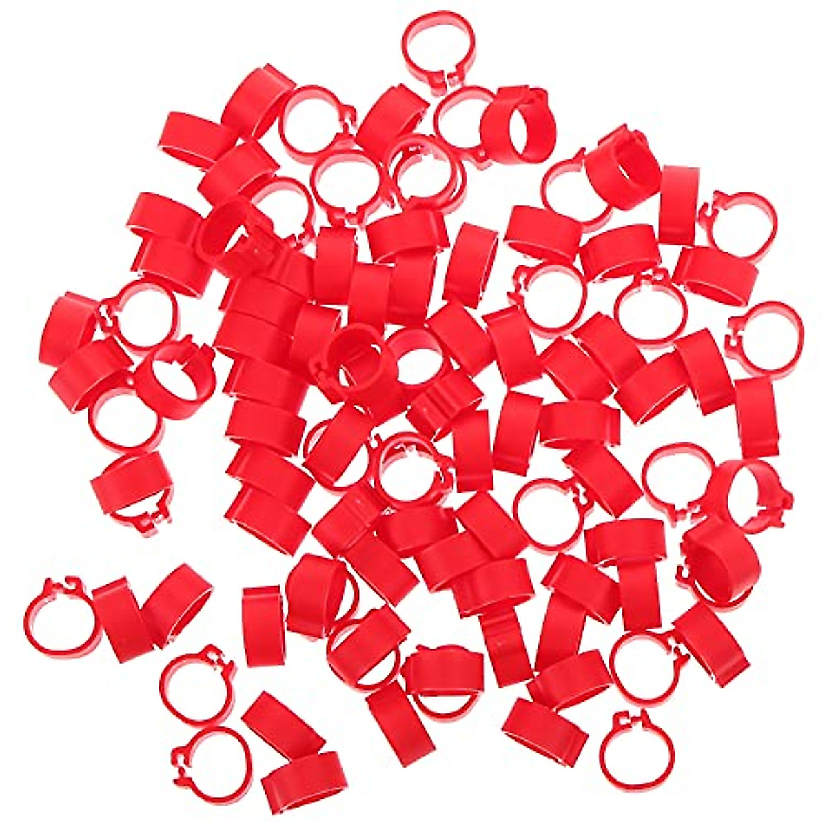 balacoo Duck Leg Rings 100pcs 10mm Racing Pigeon Leg Rings Bird Rings Leg Bands for Pigeon Parrot Finch Canary Hatch Poultry Rings Red Hen Leg Bands