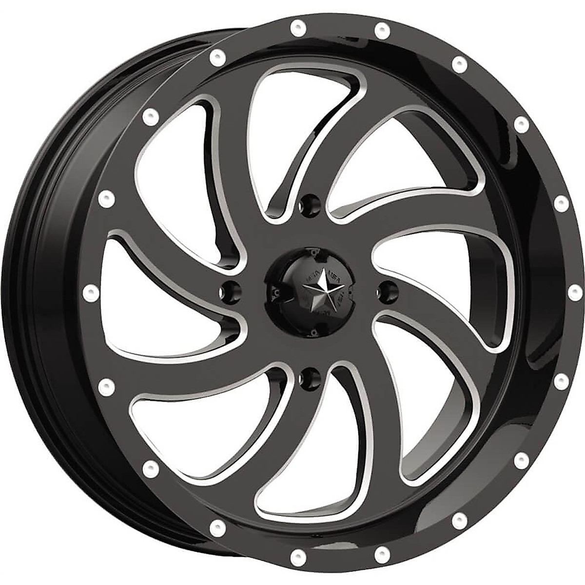 MSA Offroad Wheels MA36 18X7 4X156 G-BLK MILL 00MM - M36-018756M