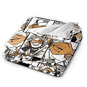 MKJIH awks Manga Anime My Hero Academia Collage Fleece Throw Blanket. Air Conditioner Super Soft Plush Blanket for Bed Couch Sofa 50 X 40 in