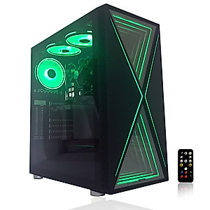 Alarco Gaming PC Desktop Computer Intel i7 3.40GHz,16GB Ram,1TB Hard Drive,Windows 10 pro,WiFi Ready,Video Card Nvidia GTX 750 4GB, 3 RGB Fans with Remote